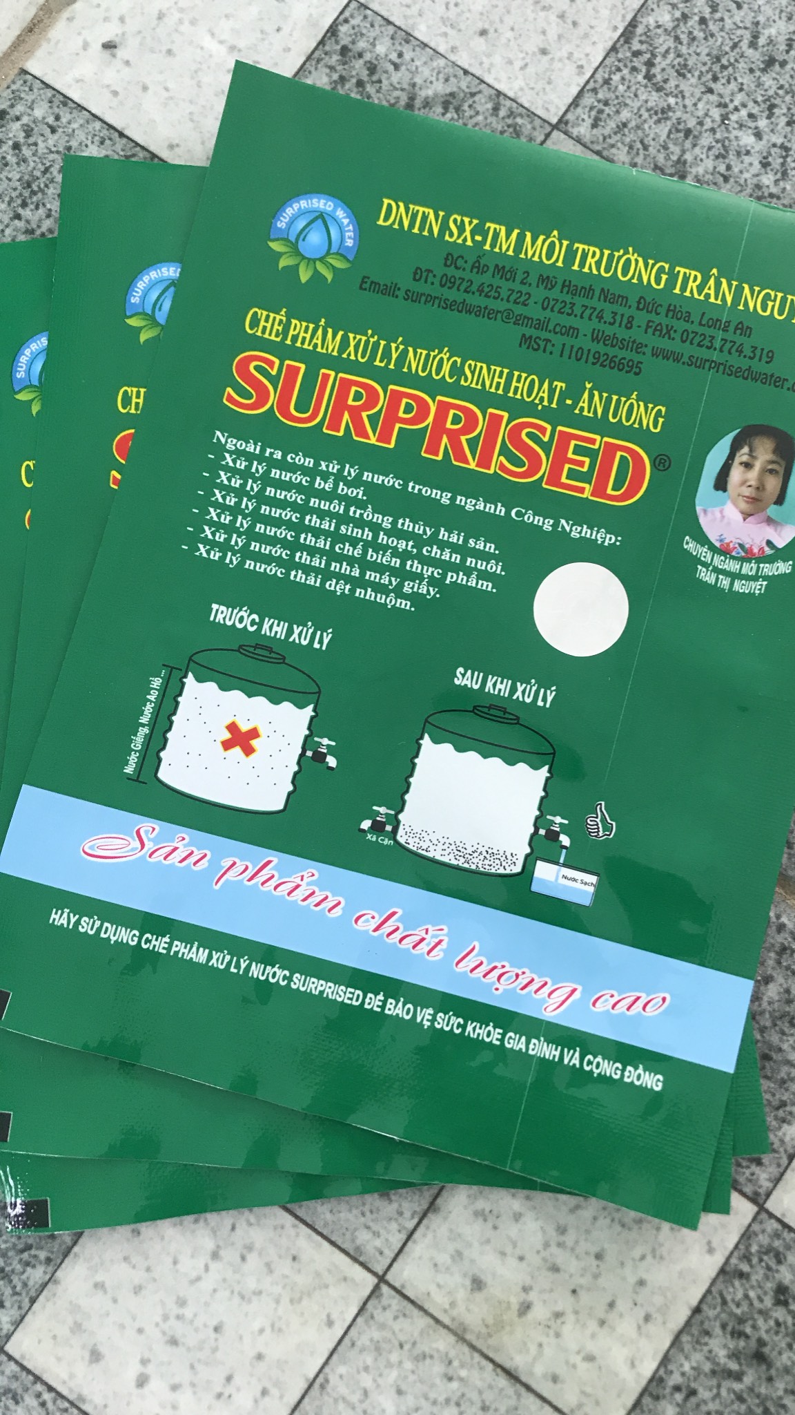 Combo 100 gói Chế phẩm xử lý nước SURPRISED WATER 200Gr - Surprised Water